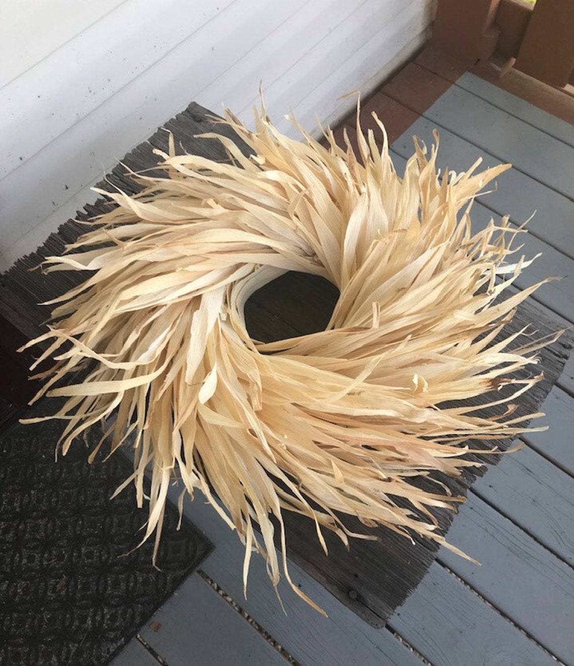 Summer-fall Corn Husk Wreath Front Door Wreath 18 - Etsy
