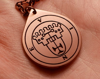 45 VINE Demon Seal Pendant, Goetia Sigil Necklace, Lemegeton Jewelry ...