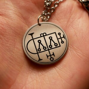 Malphas Seal of Demon Necklace, Ars Goetia Sigil of Demon Pendant - Etsy