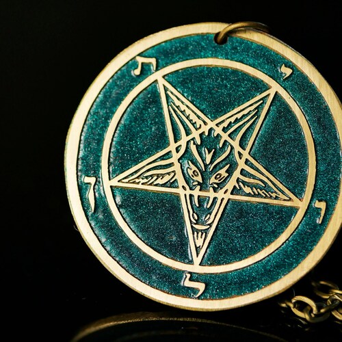 Large Sigil of Baphomet Pendant bessy Version Stainless - Etsy