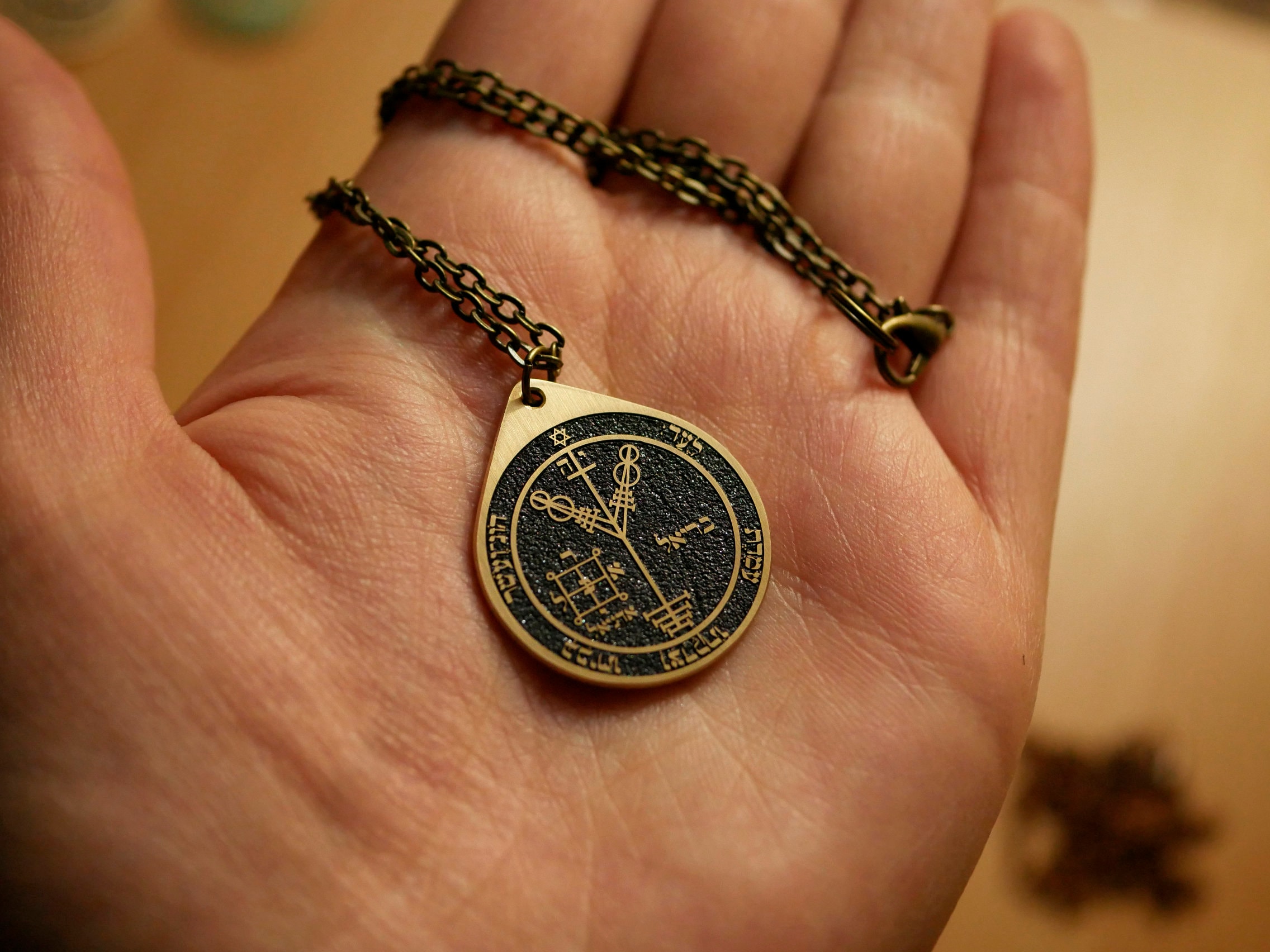 4th fourth pentacle of Jupiter necklace pendant king Solomon | Etsy