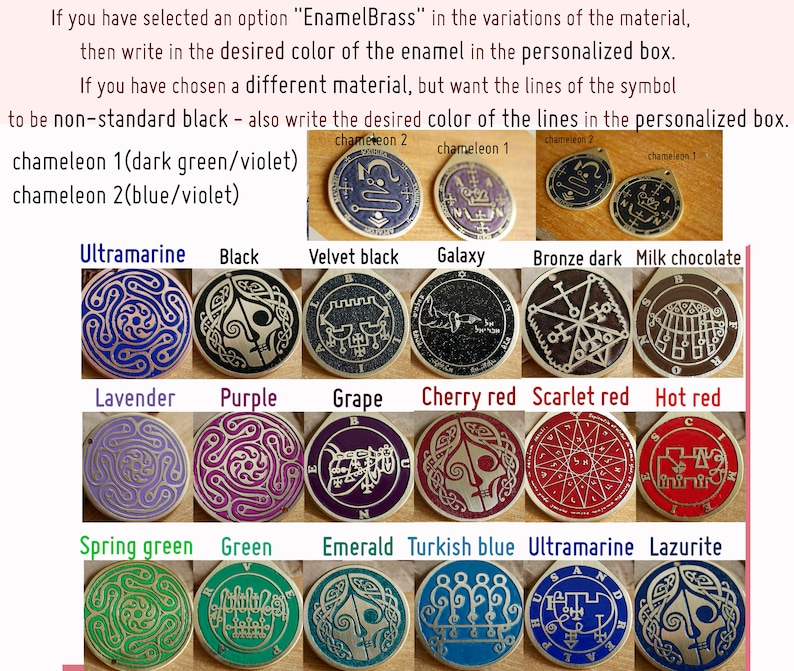 Gusion seal necklace Ars goetia demon jewelry Sigil of - Etsy 日本