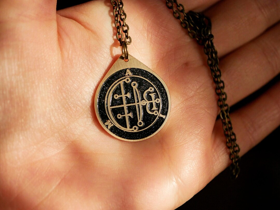 Seal of Aim Necklace, Ars Goetia Demon Sigil Pendant, Lesser Key of ...