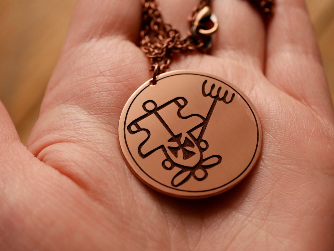 Purson seal necklace, Ars goetia demon jewelry, Sigil of Purson pendant ... Purson seal necklace, Ars goetia demon jewelry, Sigil of Purson pendant ...