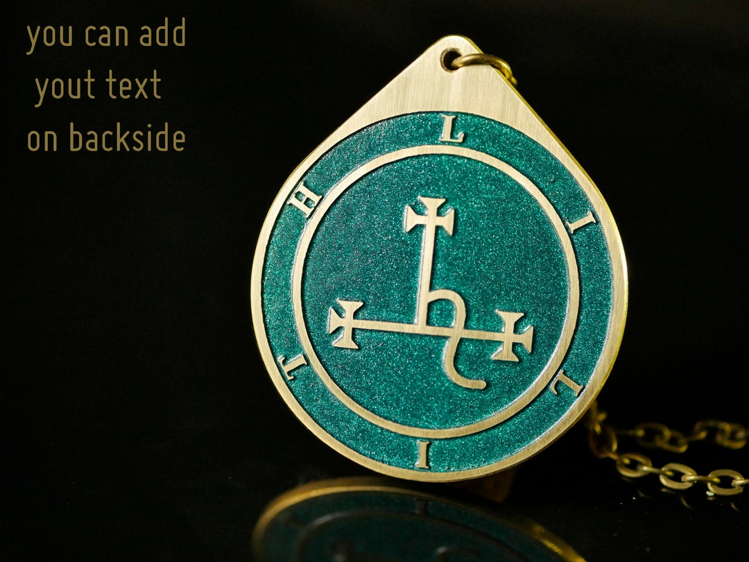 Lilith Sigil Pendant Seal Of Lilith Necklace Satanic Jewelry Etsy