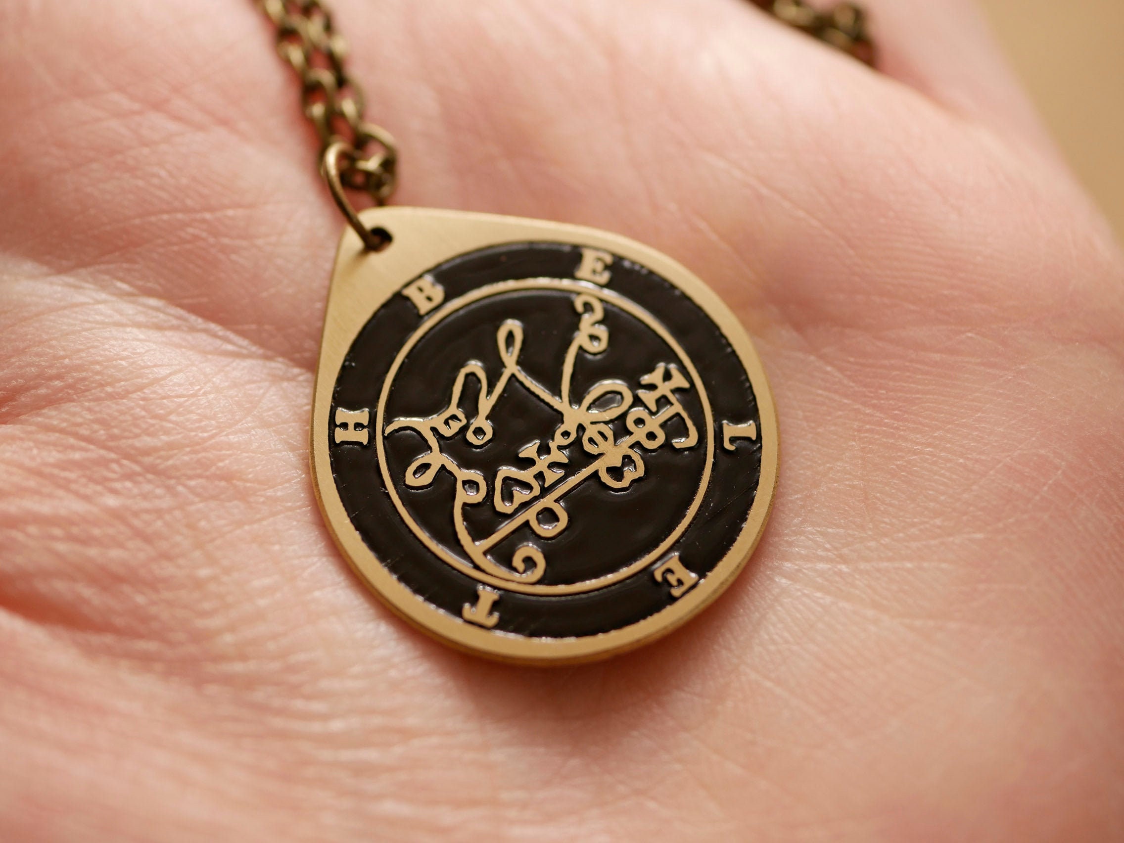 Seal of Beleth demon necklace Ars goetia pendant demon sigil | Etsy