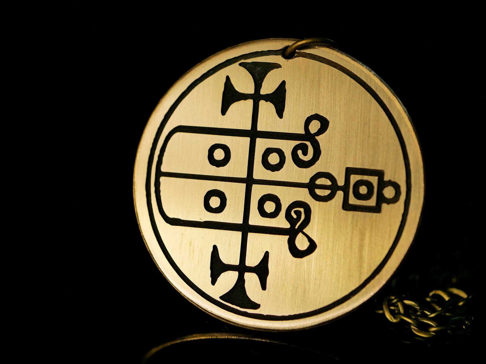 Gaap seal necklace Ars goetia demon jewelry Sigil of Gaap | Etsy