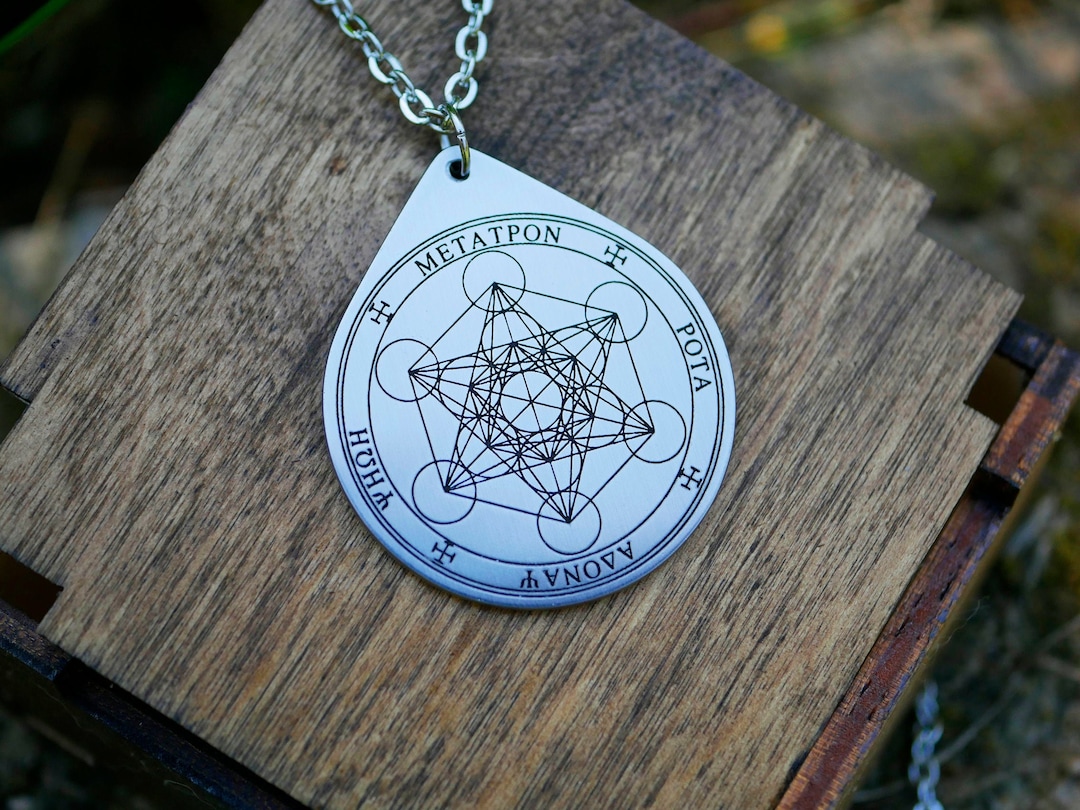 Metatron Cube Pendant, Metatron Sigil Necklace, Archangel Metatron Seal ...