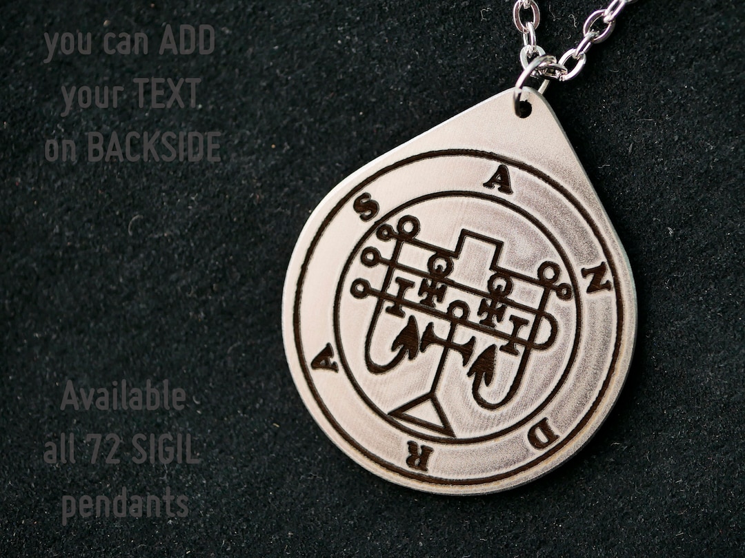 Seal of Andras Demon Necklace Lesser Key Solomon Kabbalah Amulet Ars ...
