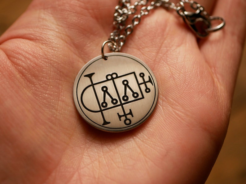 Malphas seal of demon necklace/ Ars Goetia sigil of demon | Etsy