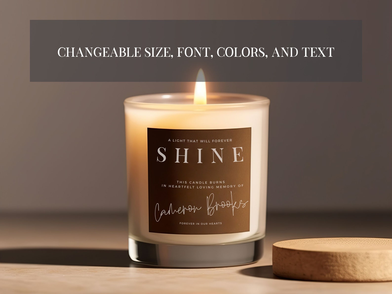 Personalized Memorial Candle Label for Weddings, Funerals, Memorials ...