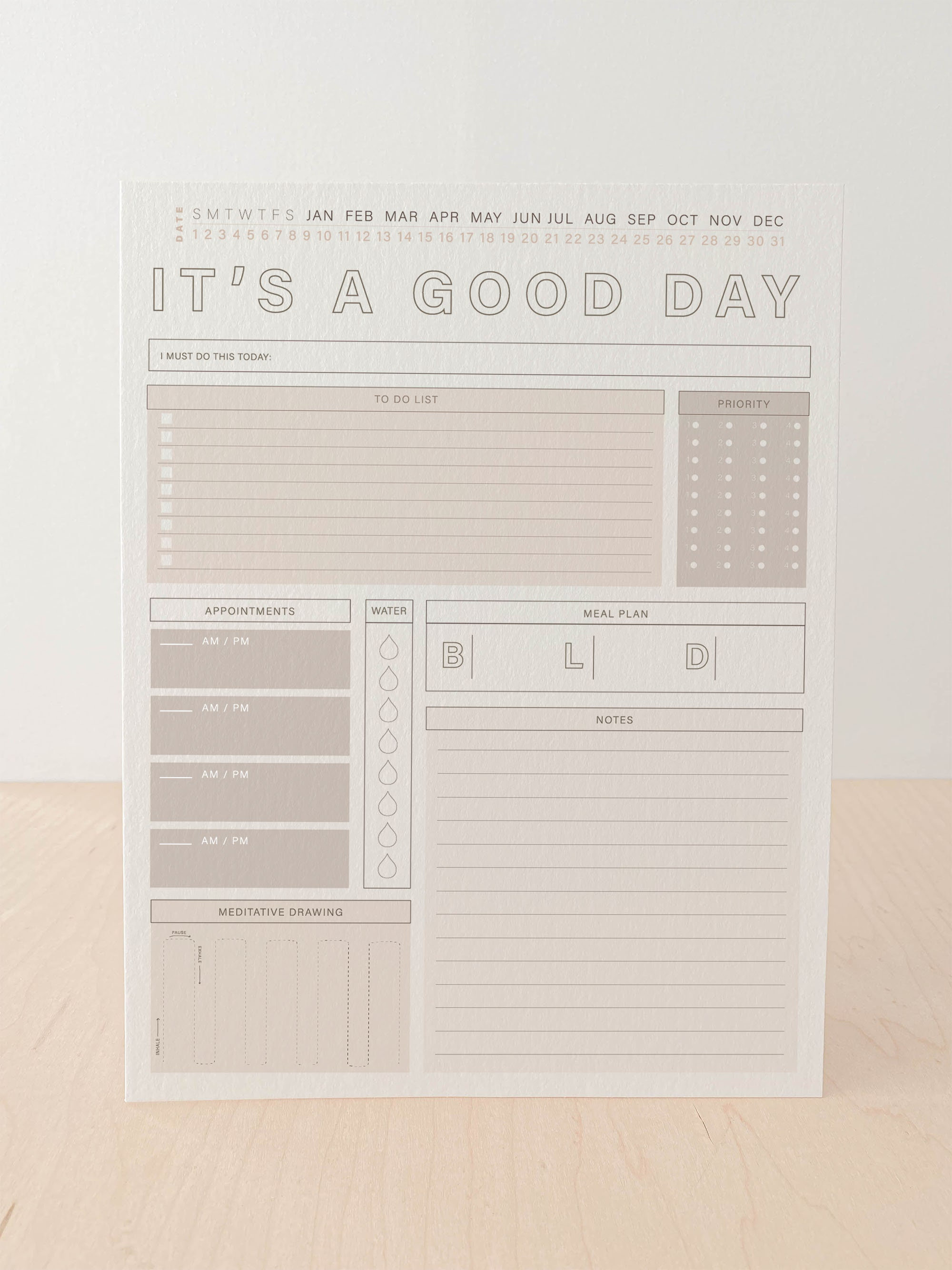 It's A Good Day Printable Planner | Meditative Drawing Planner | Print ...
