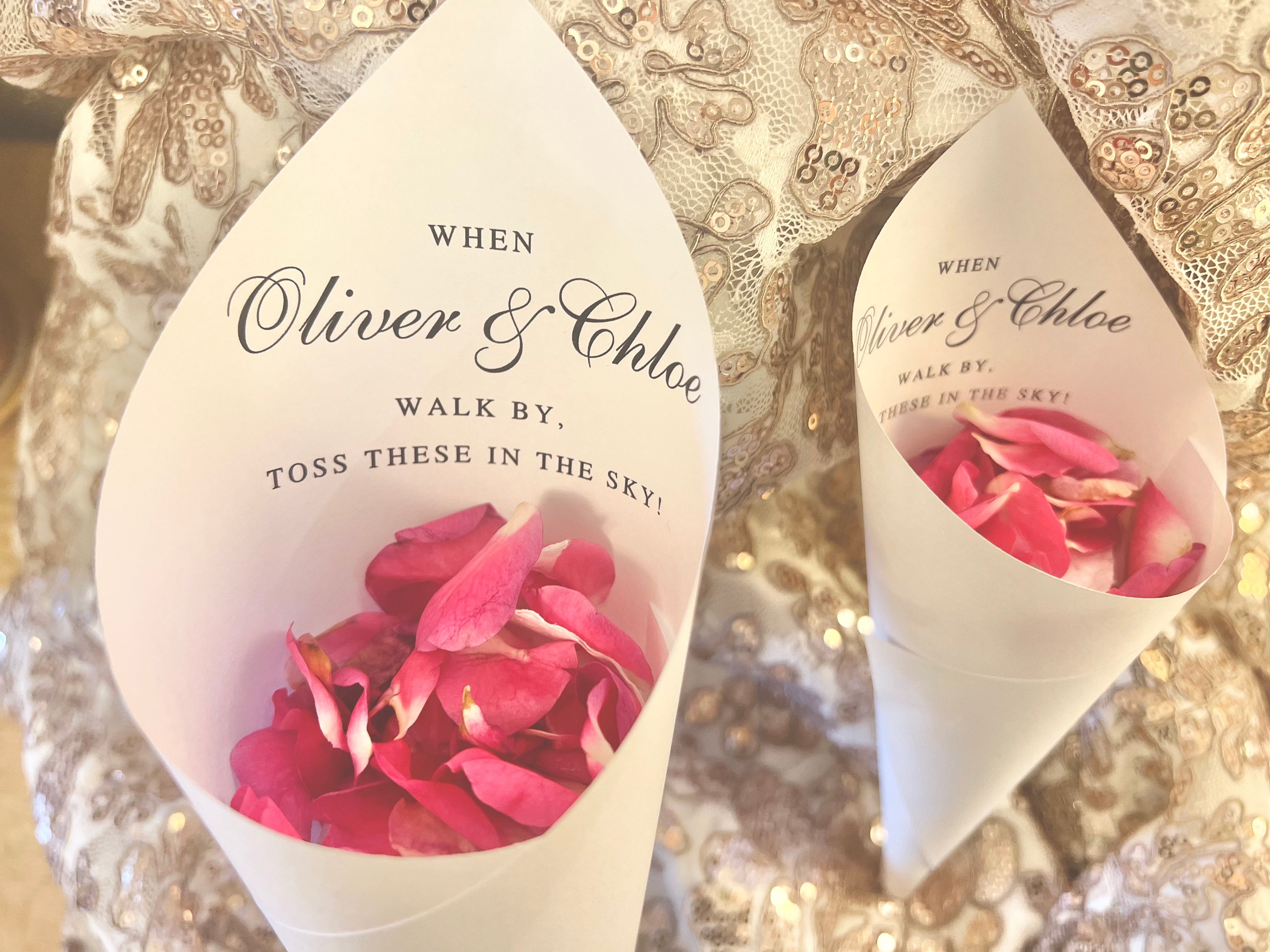 DIY Petal Cone, Wedding Petal or Confetti Toss, Paper Cone ...