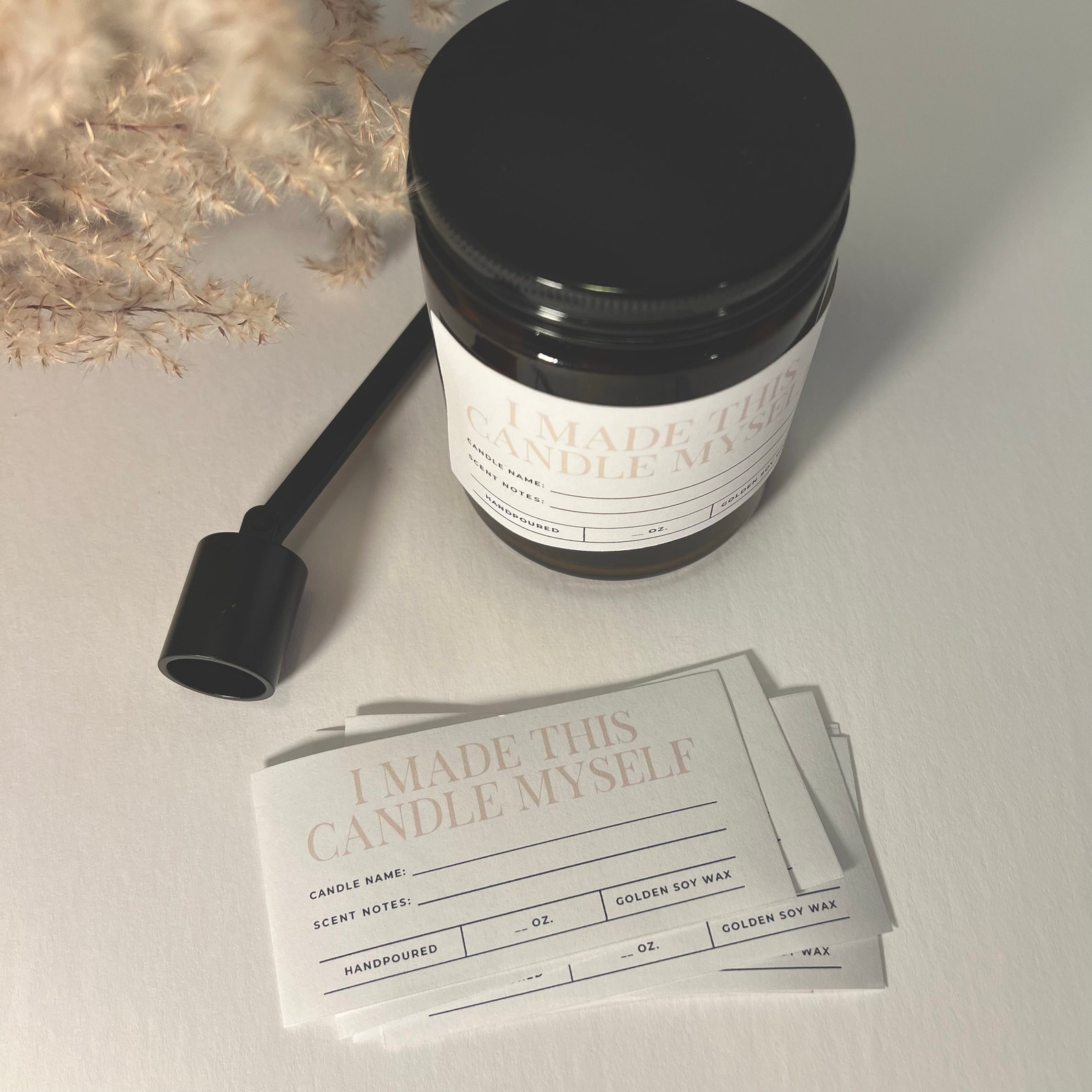 DIY and Custom Labels for Candles Canva Editable, Write-in Labels ...