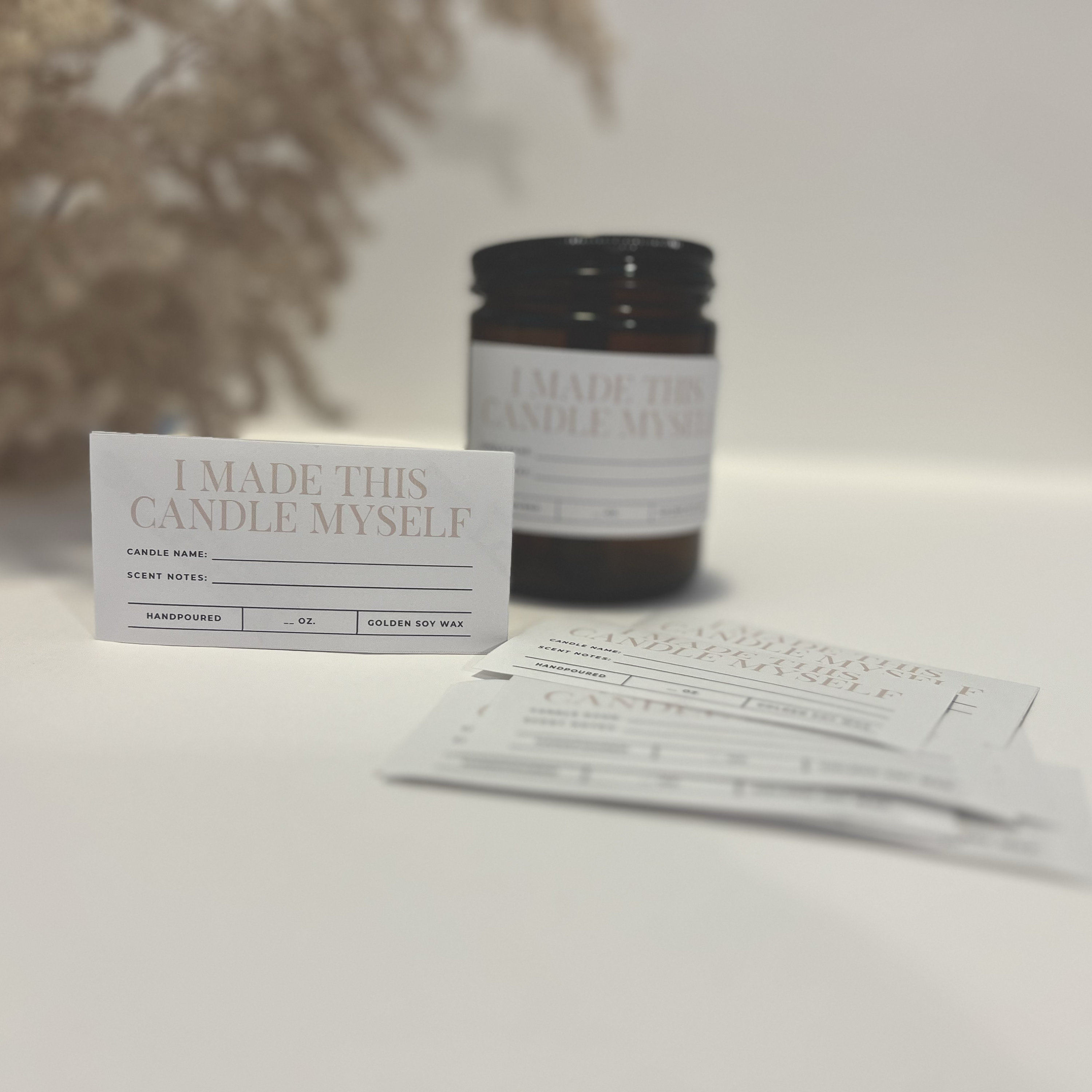 DIY and Custom Labels for Candles Canva Editable, Write-in Labels ...