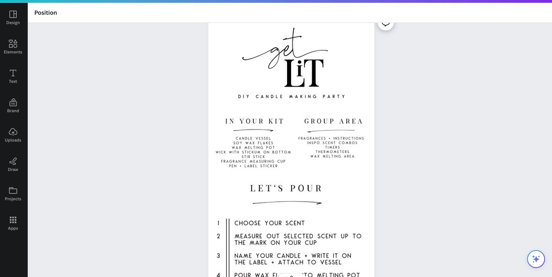 Candle Pouring Instructions Printable Minimalist Style for Candlemakers ...