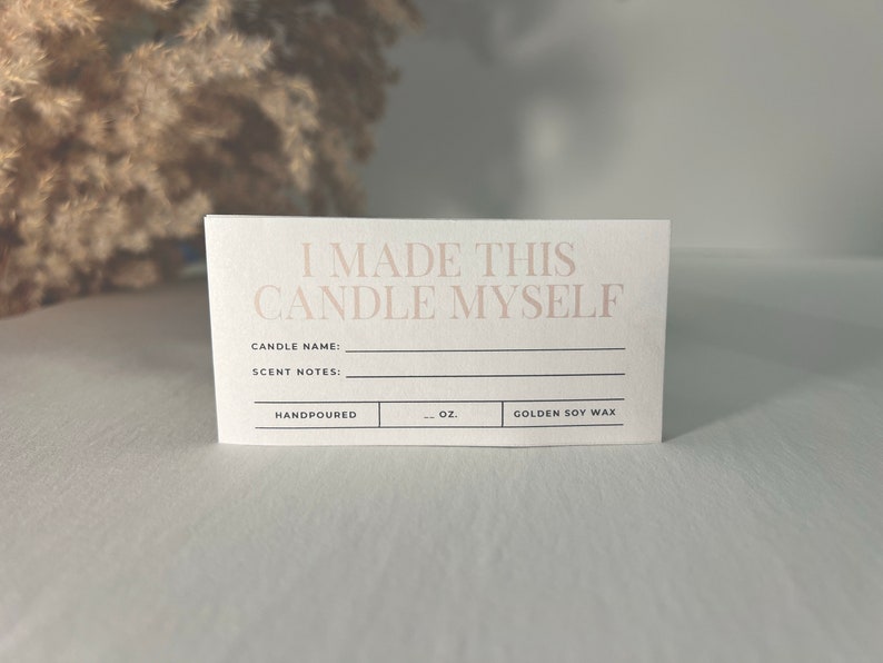 DIY and Custom Labels for Candles Canva Editable, Write-in Labels ...