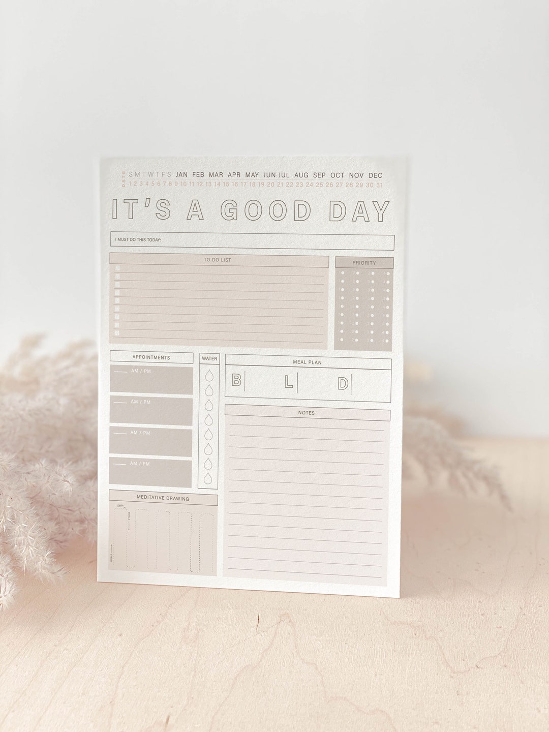 It's A Good Day Printable Planner | Meditative Drawing Planner | Print ...