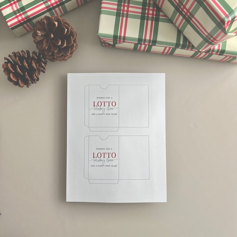 Fast Last Minute Christmas Gift Idea | Holiday Lottery Ticket Envelope ...