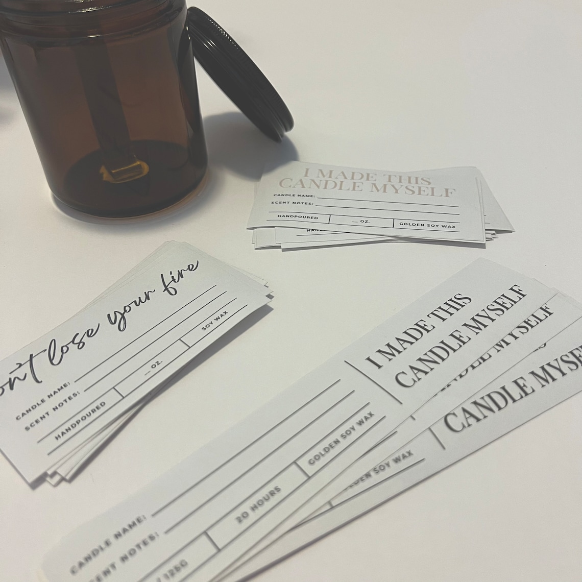 DIY and Custom Labels for Candles Canva Editable, Write-in Labels ...