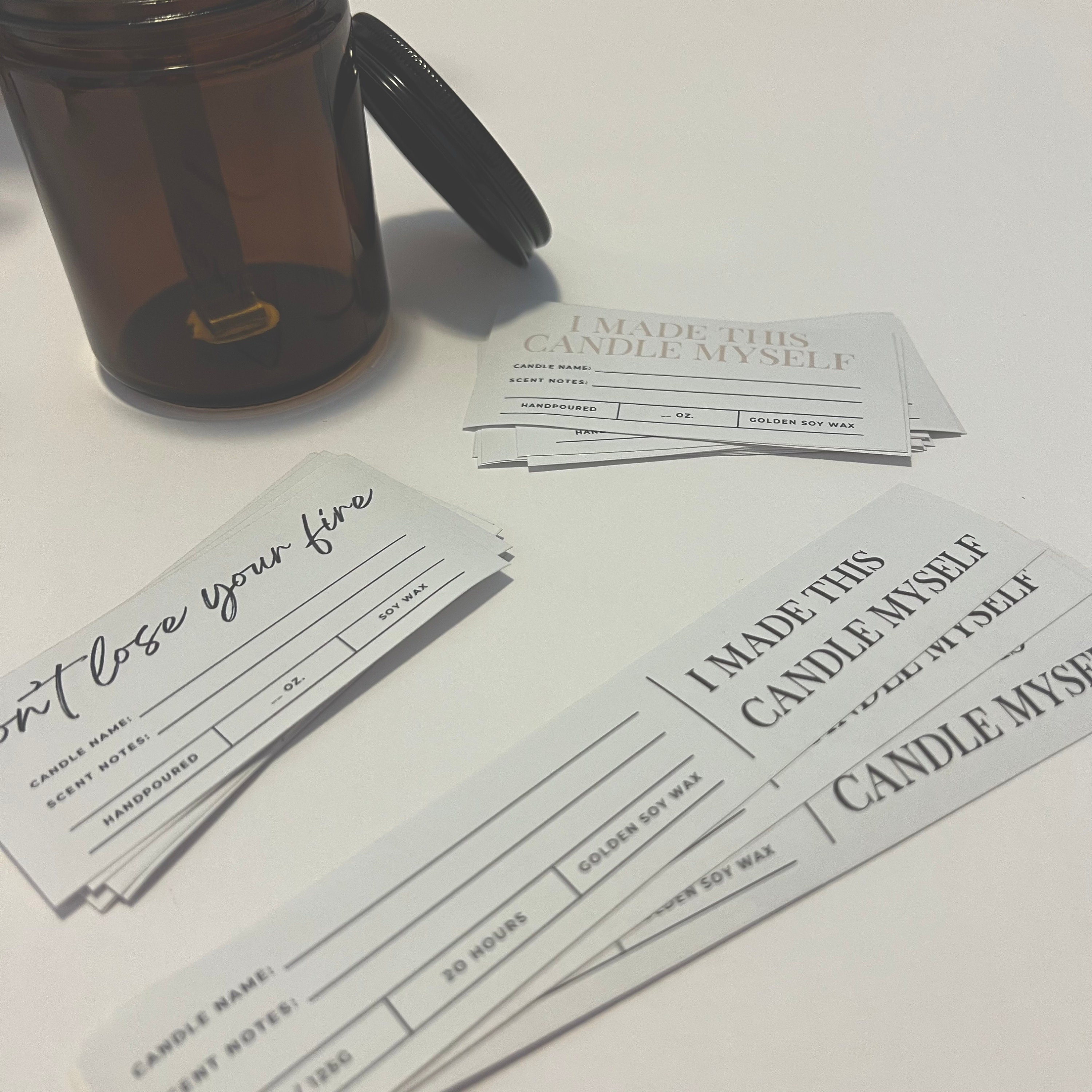 DIY and Custom Labels for Candles Canva Editable, Write-in Labels ...