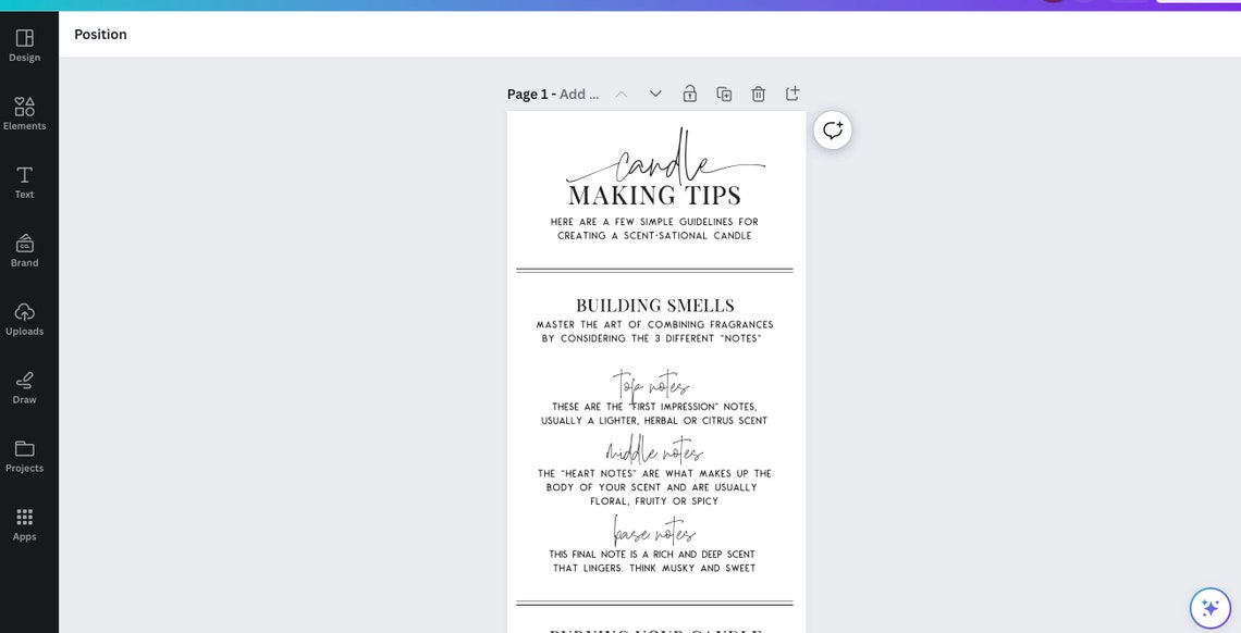 Candle Making Tips Printable | Minimalist Style for DIY Candle Making ...