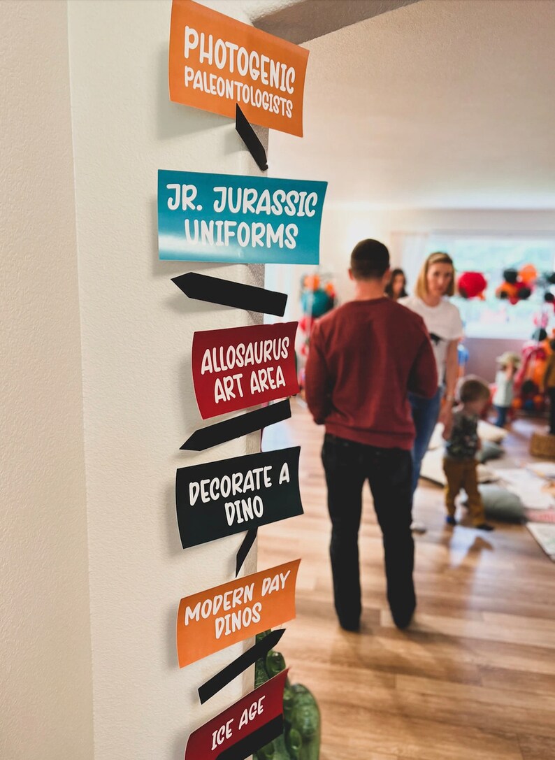 Dinosaur Party Decor Signage Bundle for Boy or Girl Dinosaur Birthday ...