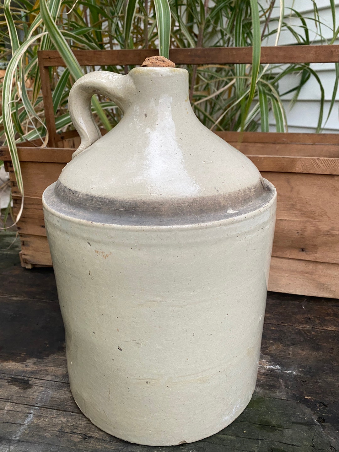Antique Primitive Jug Stoneware Salt Glazed Whiskey Jug - Etsy