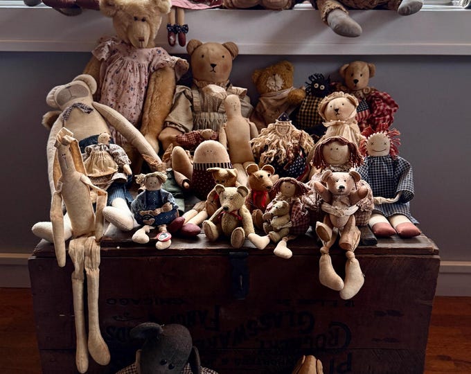 Vintage Handmade Primitive Doll Collection | 30+ Folk Art Textile Dolls ...