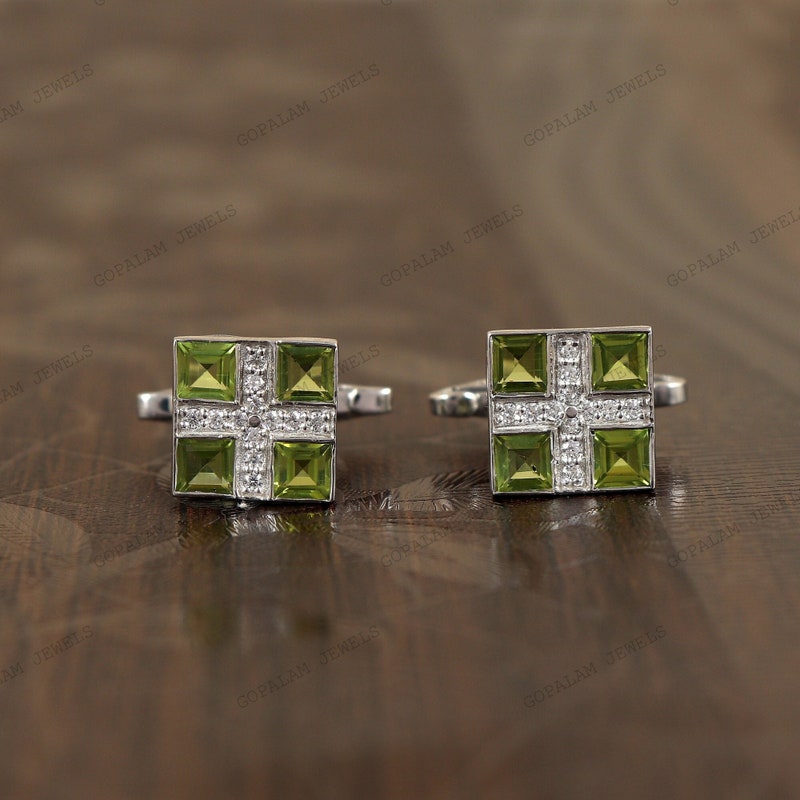 Gemstone Cufflinks - Etsy