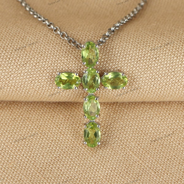 Peridot Cross - Etsy