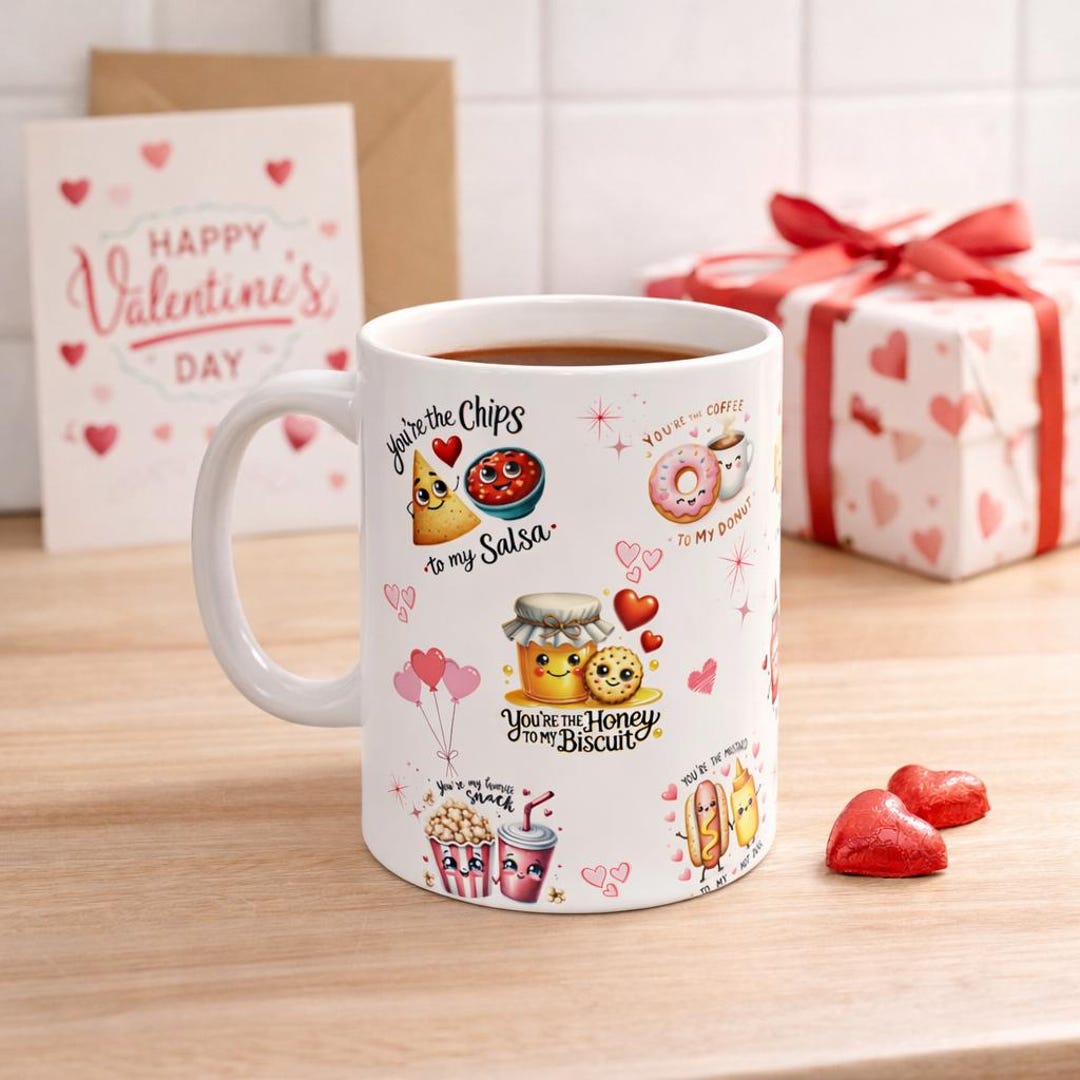 Cute Kawaii Food Puns Valentine's Day Mug | Ceramic Coffee Cup for Her ...