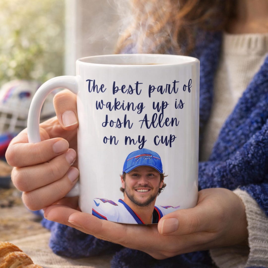 Funny Josh Allen Mug, Coffee Mug for Buffalo Football Fan, Christmas ...