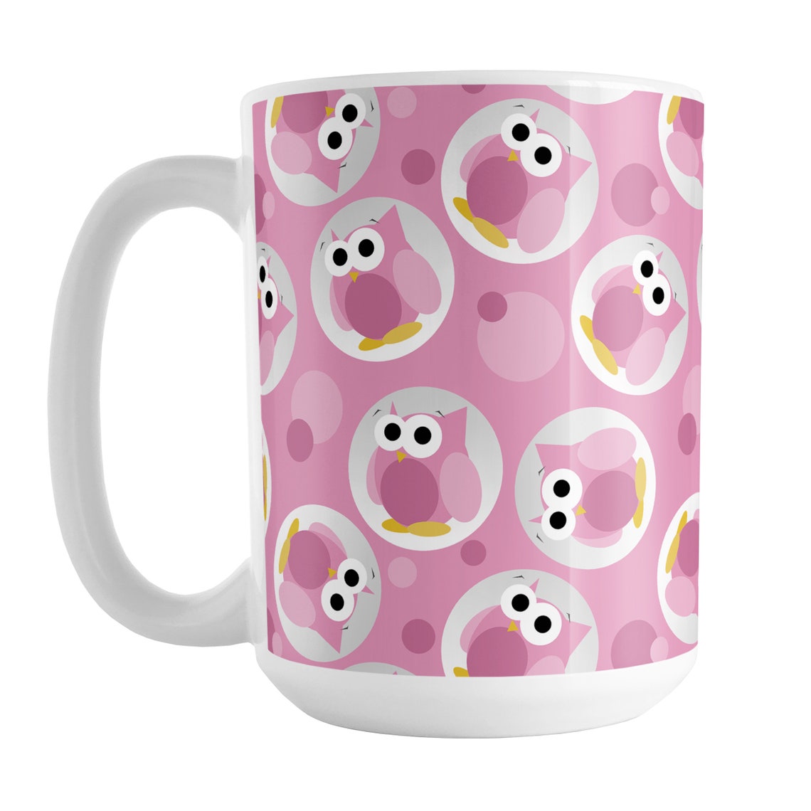 Pink Owl Mug Funny Cute Pattern Owl Gift 11oz or 15oz - Etsy