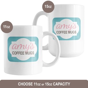 Coffee Coffee Mug, Minimalist Word Design - 11oz or 15oz Ceramic Coffee ...