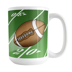 Green Football Mug, Sports Design, Football Gift 11oz or 15oz Ceramic ...