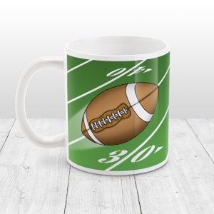 Green Football Mug, Sports Design, Football Gift 11oz or 15oz Ceramic ...