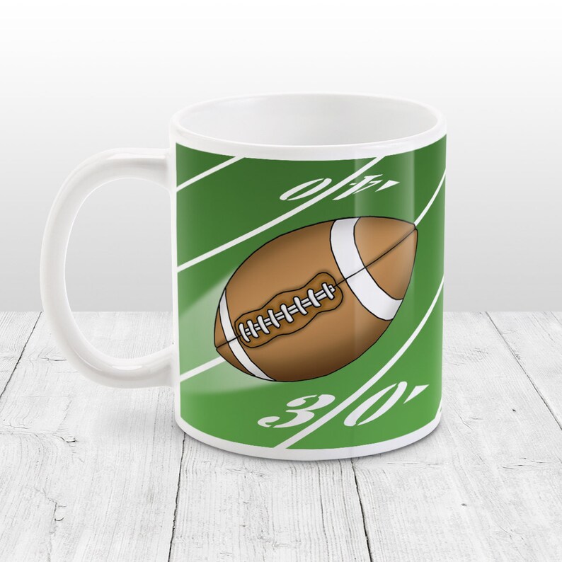 Green Football Mug sports design football gift 11oz or | Etsy