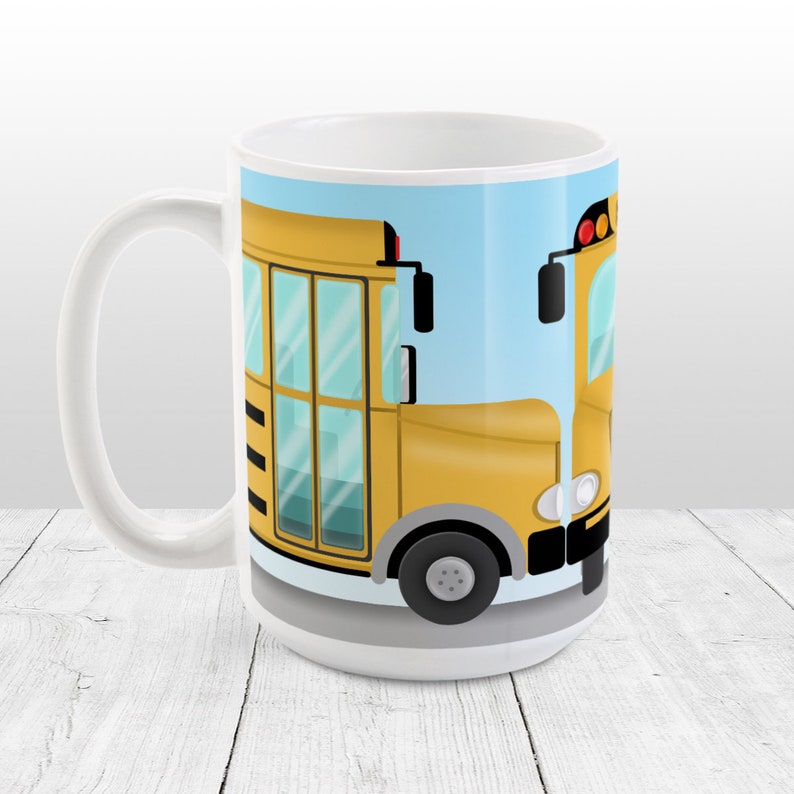 Yellow School Bus Mug Wraparound Back to School Teacher - Etsy