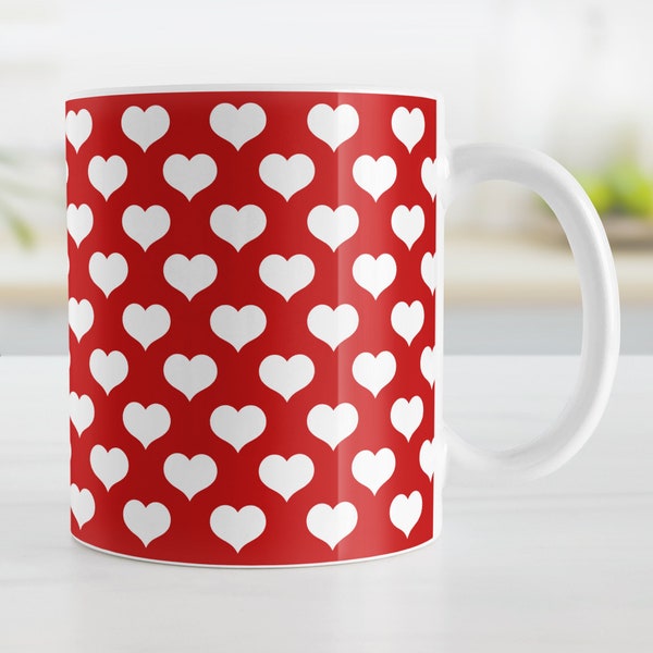 Red Heart Mug - Etsy