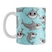 Shark Mug, Cute Shark Pattern Underwater Bubbles, Under the Sea Design ...