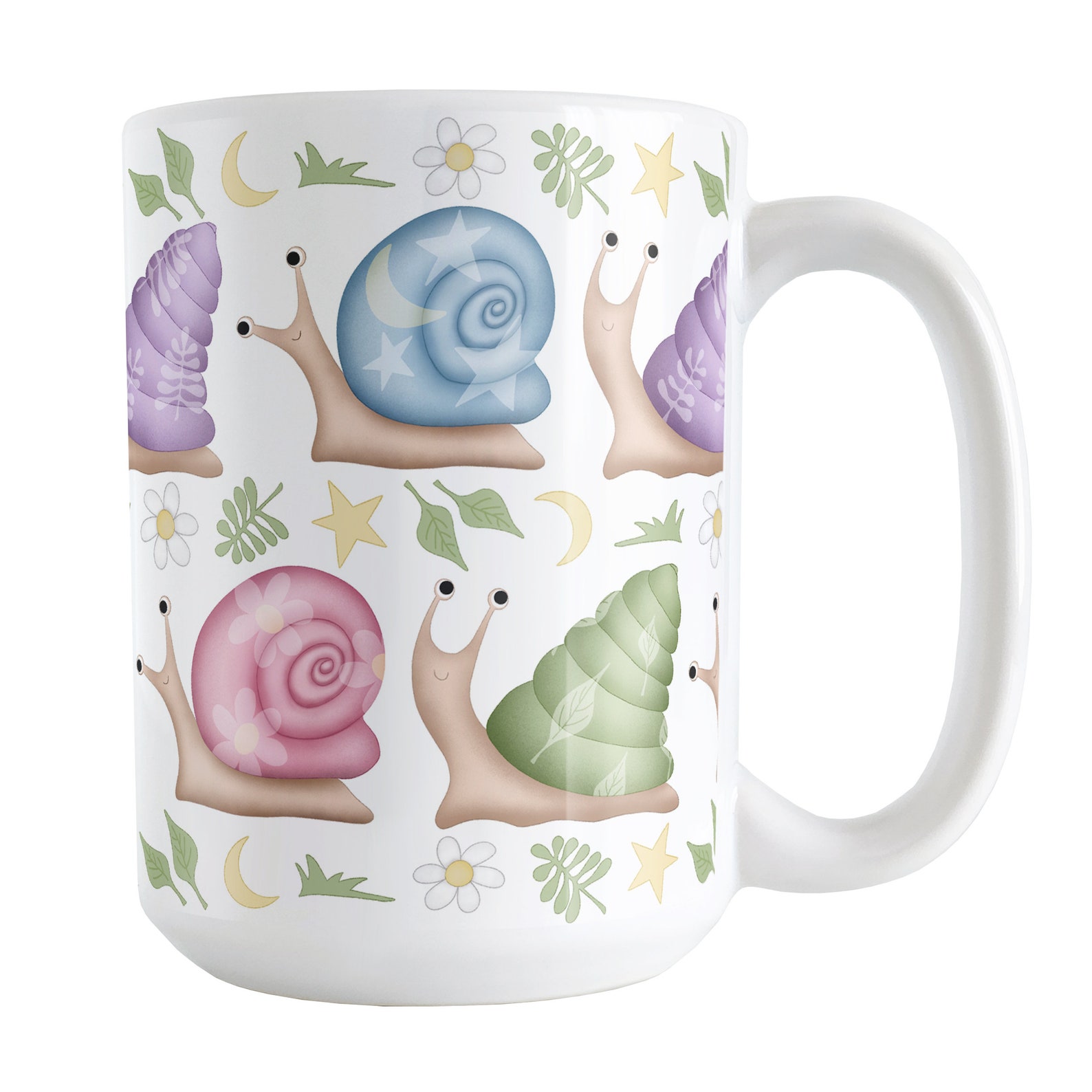 Cute Snails Mug Colorful Pattern for Spring and Summer 11oz - Etsy