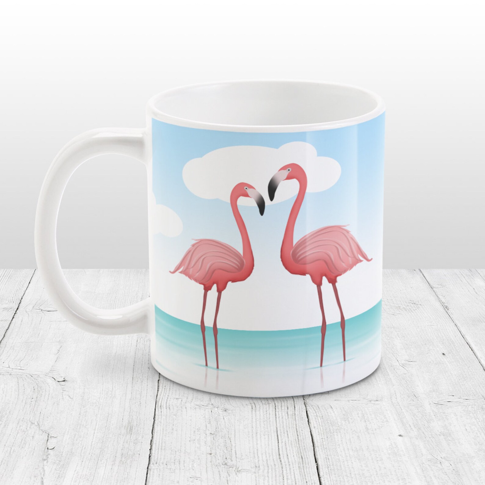 Flamingo Mug Tropical Pink Flamingos in Water 11oz or 15oz - Etsy