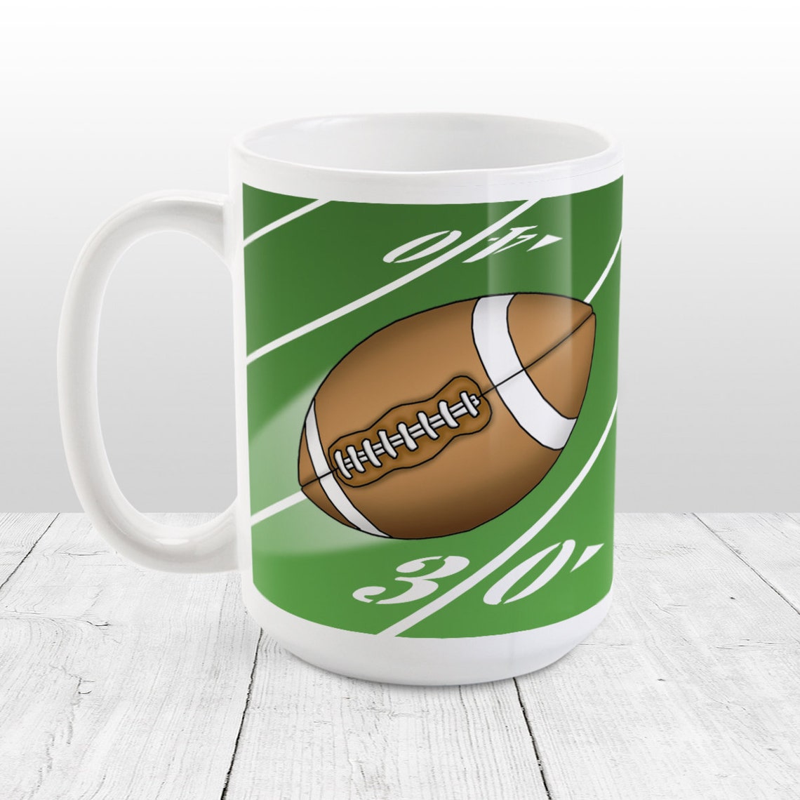 Green Football Mug Sports Design Football Gift 11oz or | Etsy