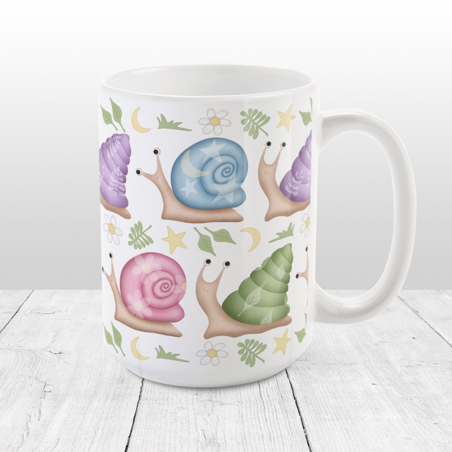 Cute Snails Mug Colorful Pattern for Spring and Summer 11oz - Etsy