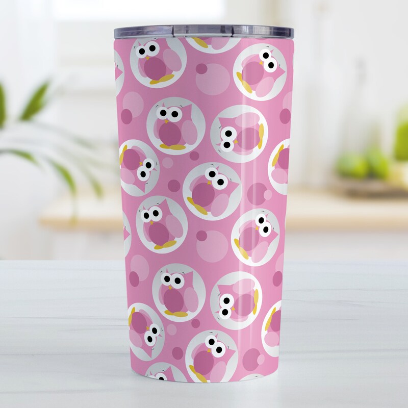 Pink and Gray Owl - Etsy