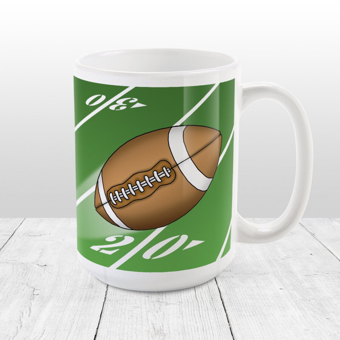 Green Football Mug Sports Design Football Gift 11oz or | Etsy