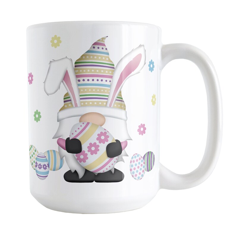 Easter Eggs Bunny Gnome Mug Cute Easter Mug for Spring 11oz - Etsy