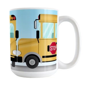 Yellow School Bus Mug, Wraparound, Back to School, Teacher Gift, Bus ...