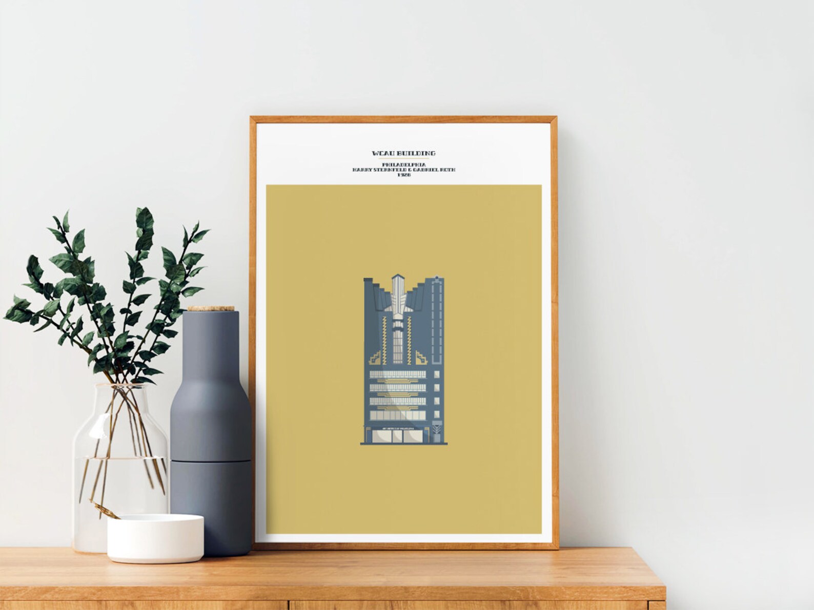 Print WCAU Building, Art Déco Building Print, Illustration to Decorate ...